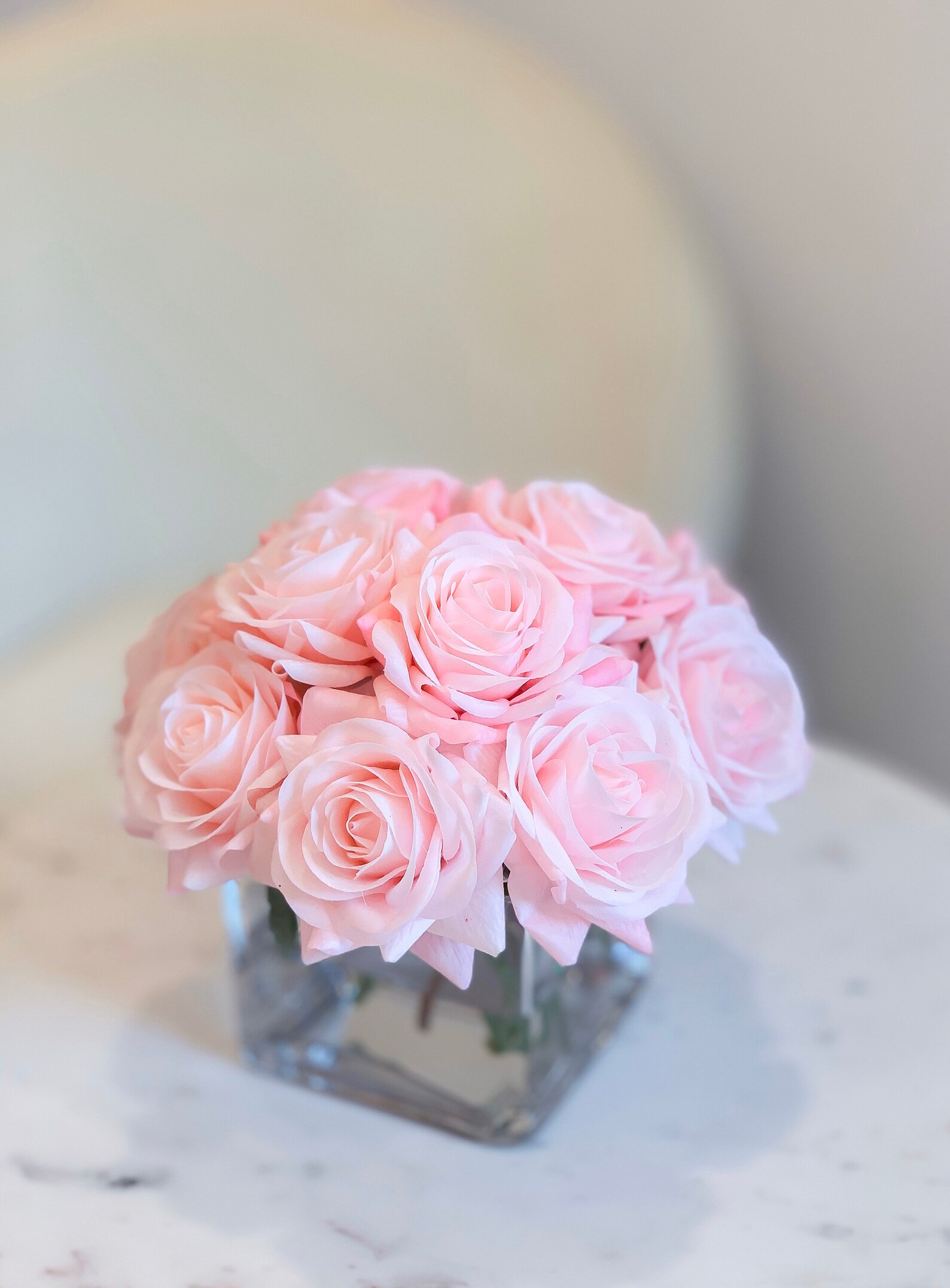 Pink Real Touch Rose Arrangement-pink - Etsy