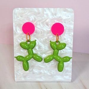 Bright Balloon Dog Dangle Earrings: Pop Art Kandi Jewelry - Etsy