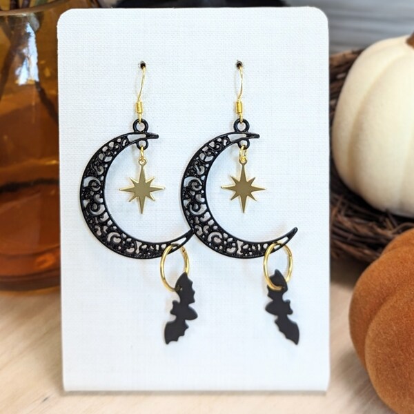 Goth Dangle Earrings - Etsy