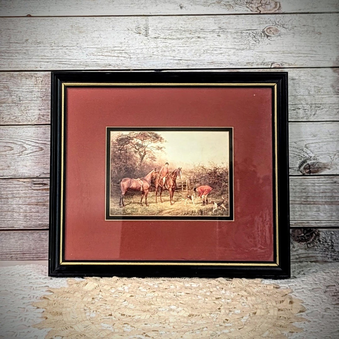 Vintage//equestrian Fox Hunt Print, Wall Decor, Traditional Fox Hunt ...