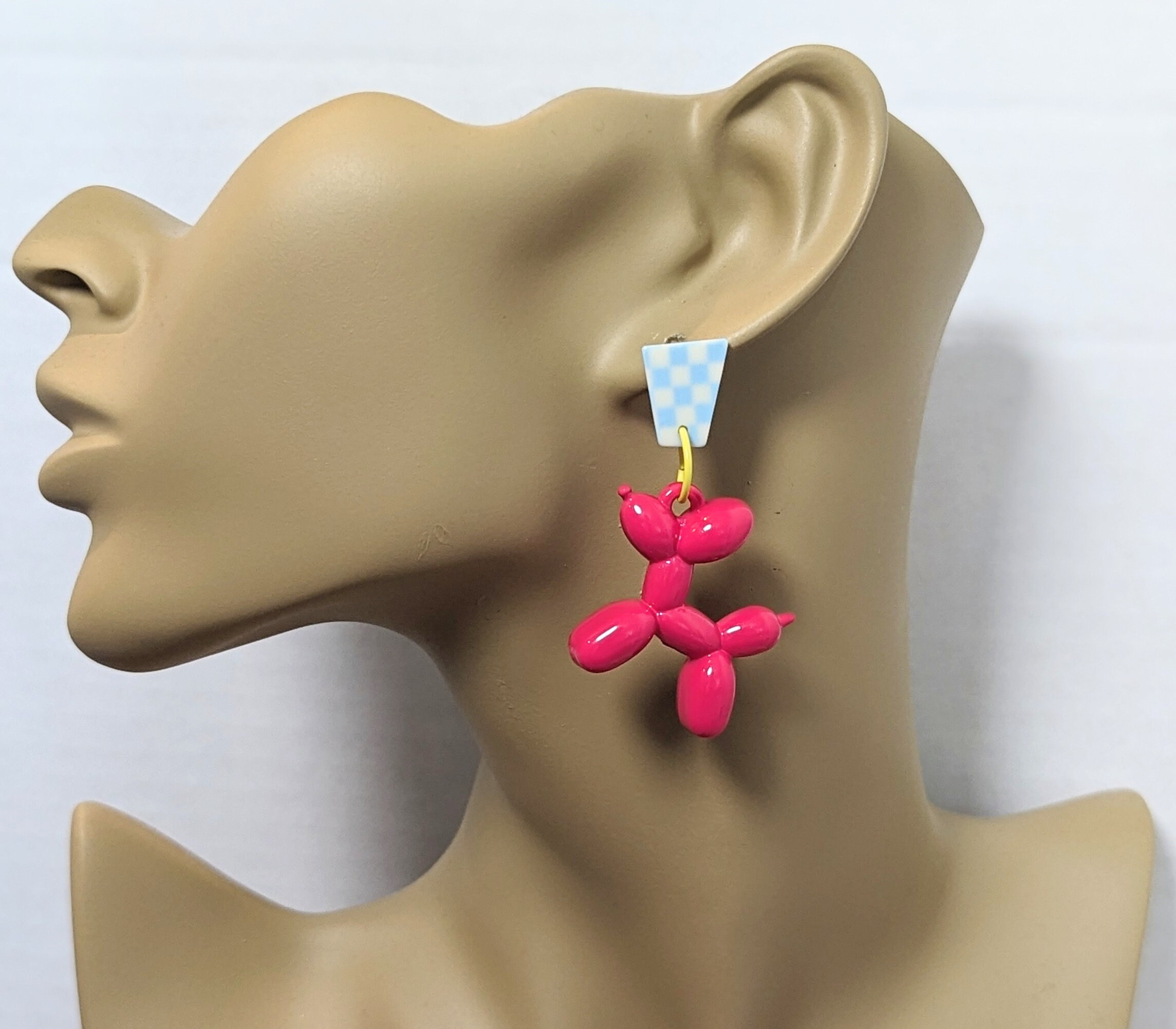 Bright Balloon Dog Dangle Earrings: Pop Art Kandi Jewelry - Etsy