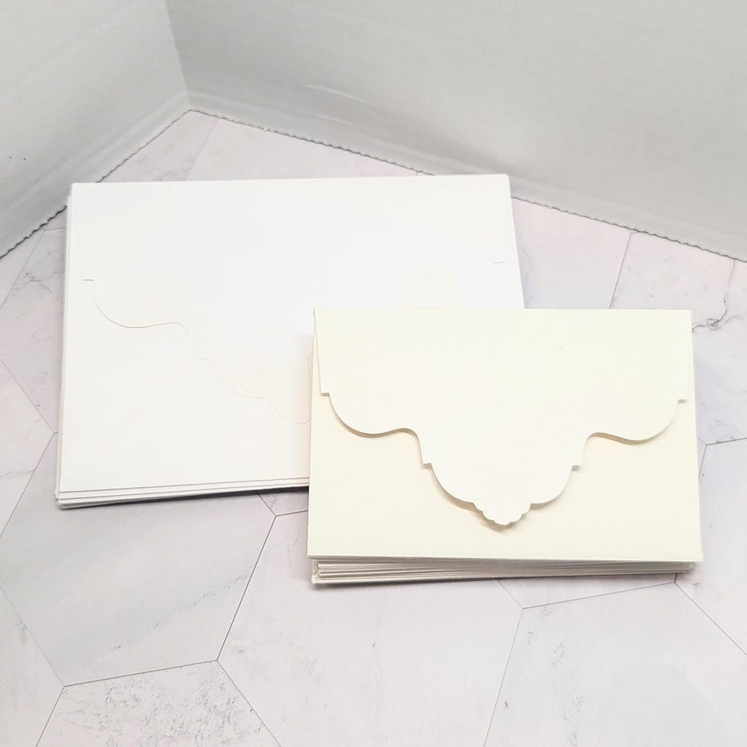 Vintage White Fancy Edge Envelopes, Victorian Style Envelopes, 5x3.5 ...