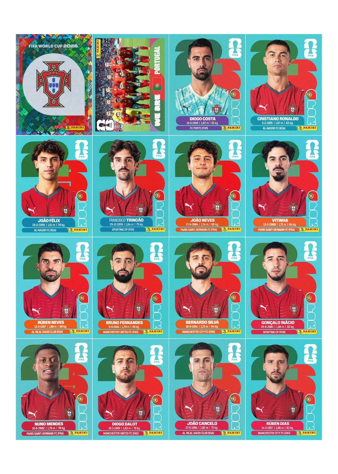 Complete PDF met WK 2026-stickers | Digitale voetbalstickercollectie ...