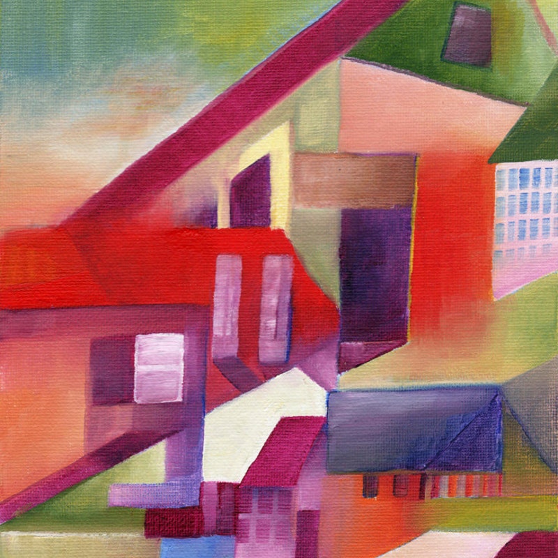 Cubist Cityscape - Etsy