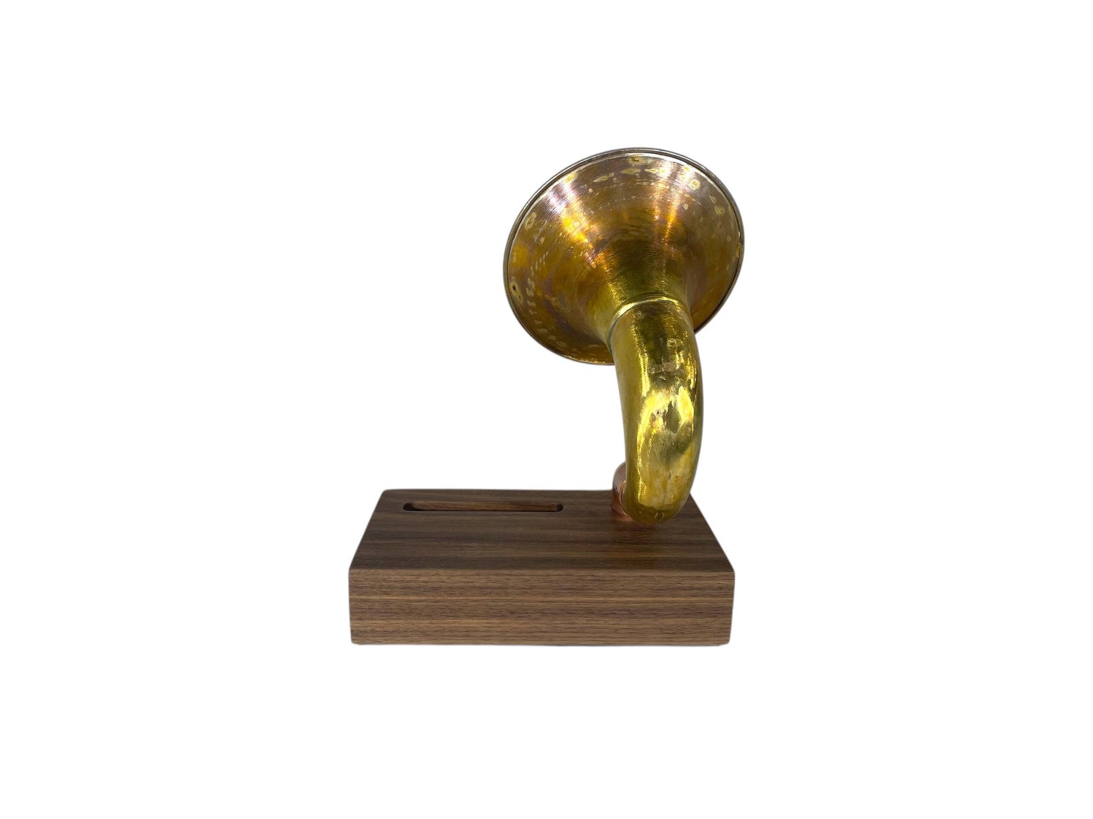 Heavy Patina Brass Horn Phone Amplifier, Acoustic iPhone Speaker - Etsy
