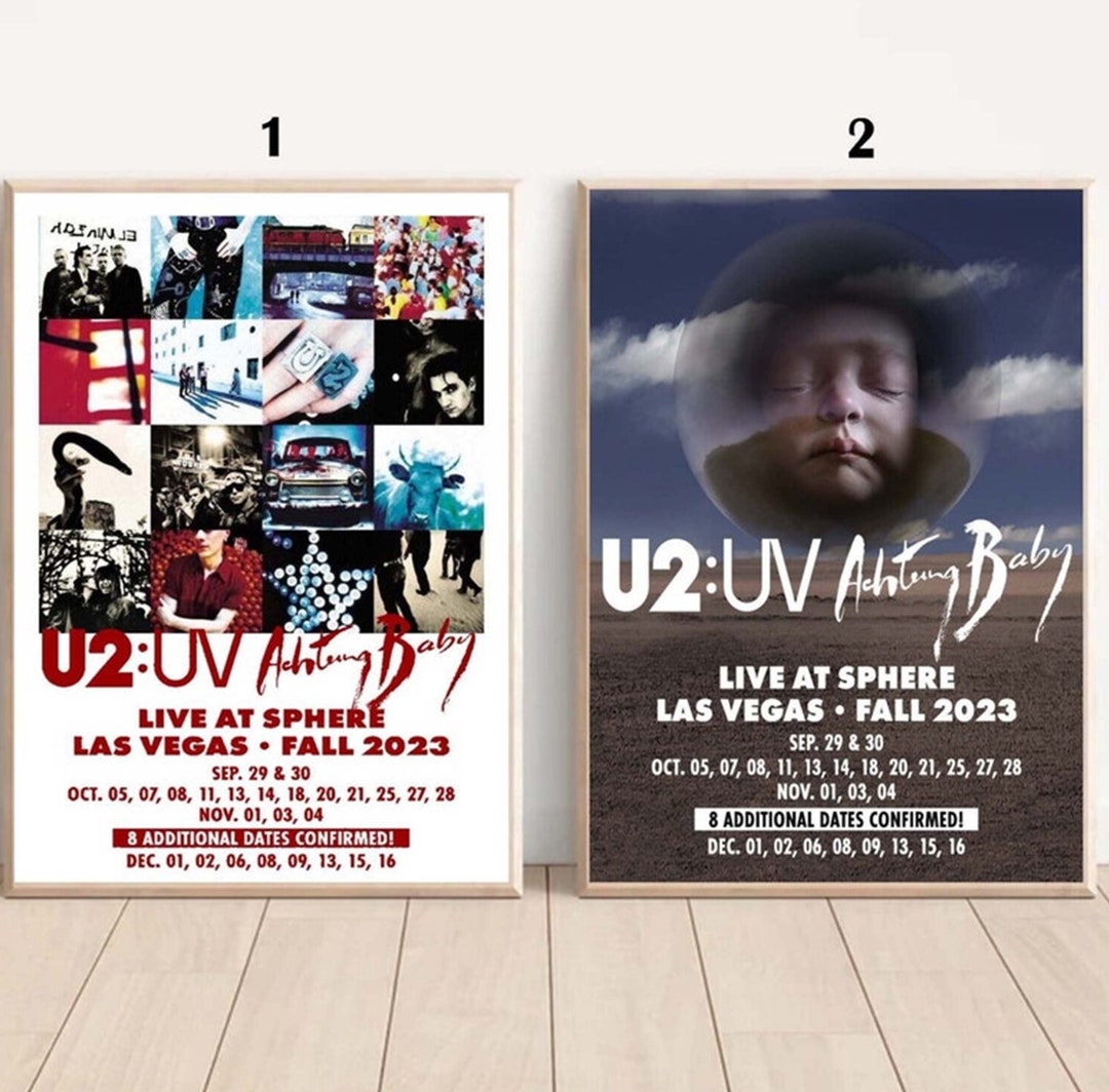 Custom U2UV Attention Baby Live at Sphere Las Vegas Tour 2023 Poster - Etsy