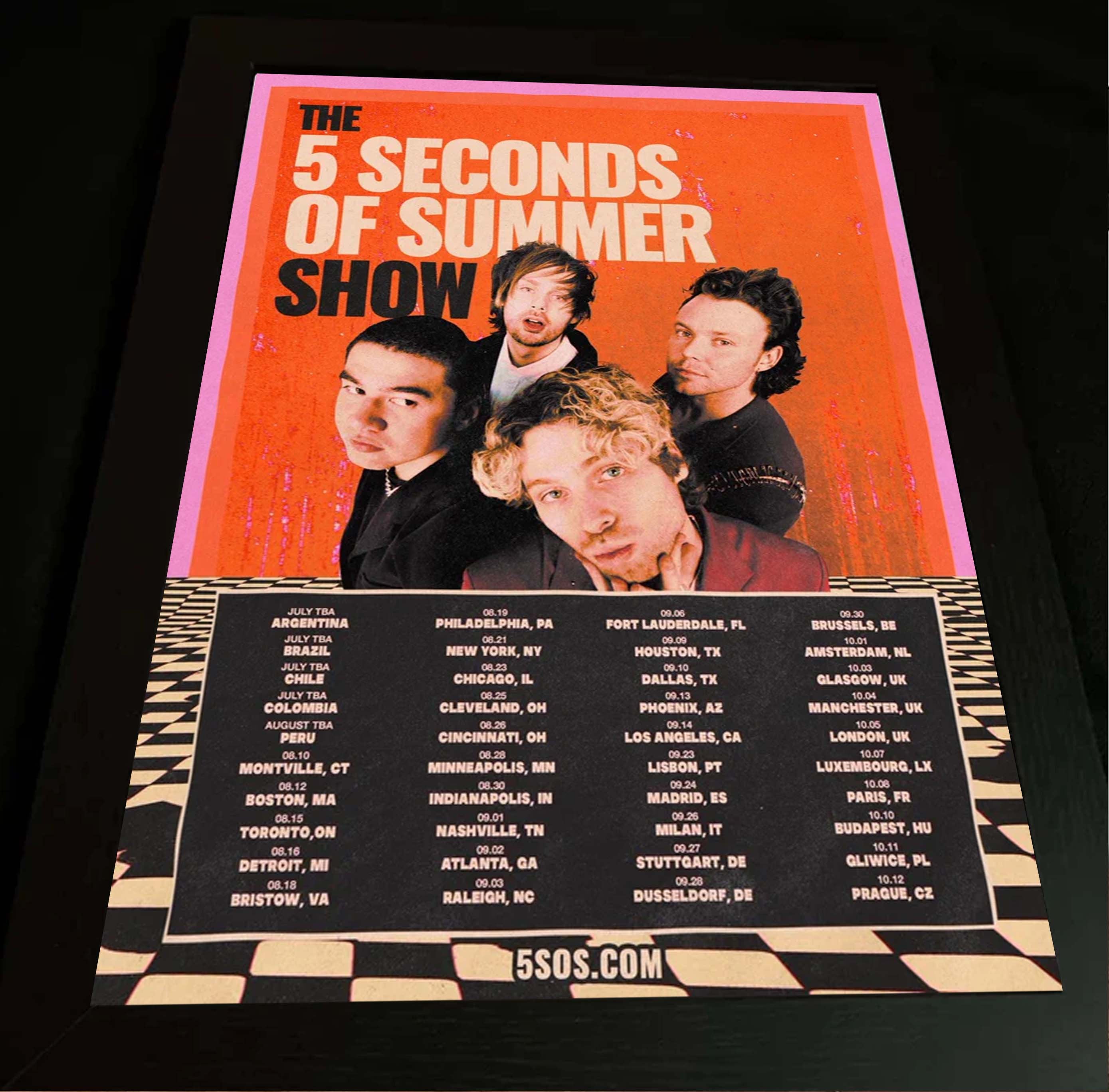 5 Seconds Of Summer World Tour 2023 2024 Poster vendido por Duplication ...