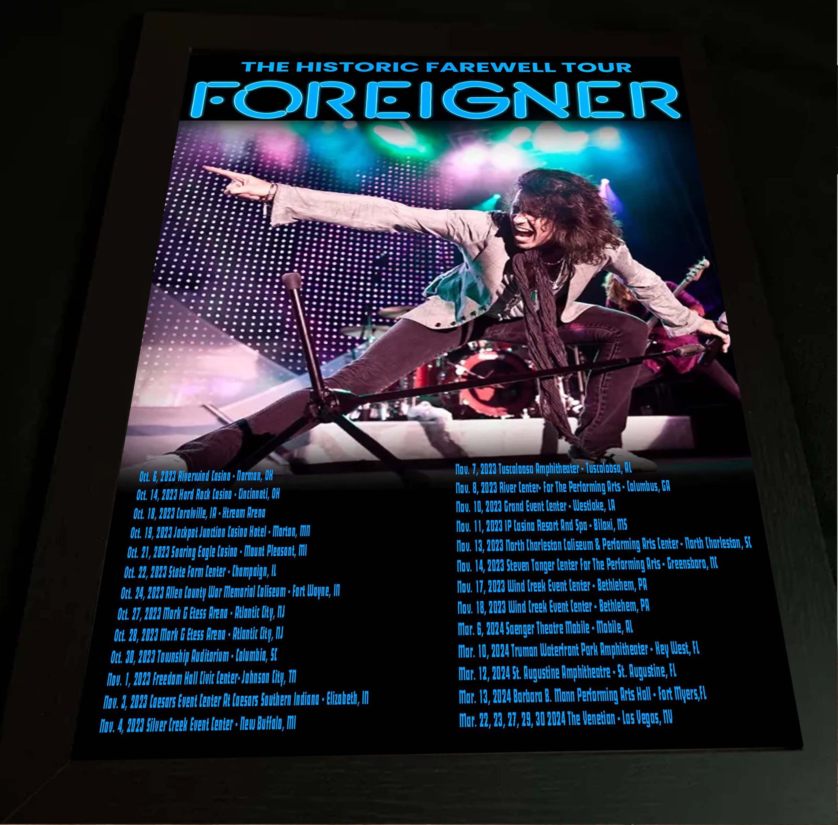 Foreigner The Historic Farewell Tour 2023 Poster Designed & Sold By ...
