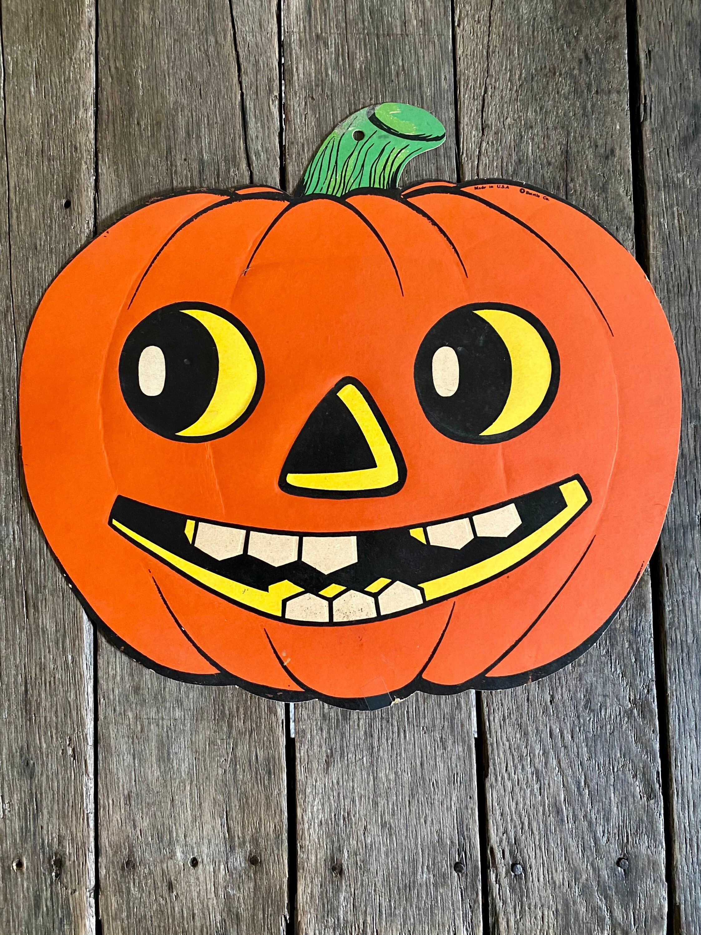 Vintage Large Embossed Halloween Jack Olantern Die Cut - Etsy