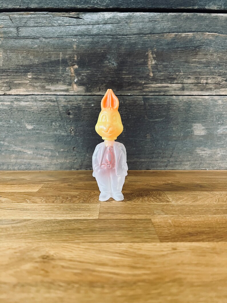 Vintage Plastic Rabbit Candy Container - Etsy