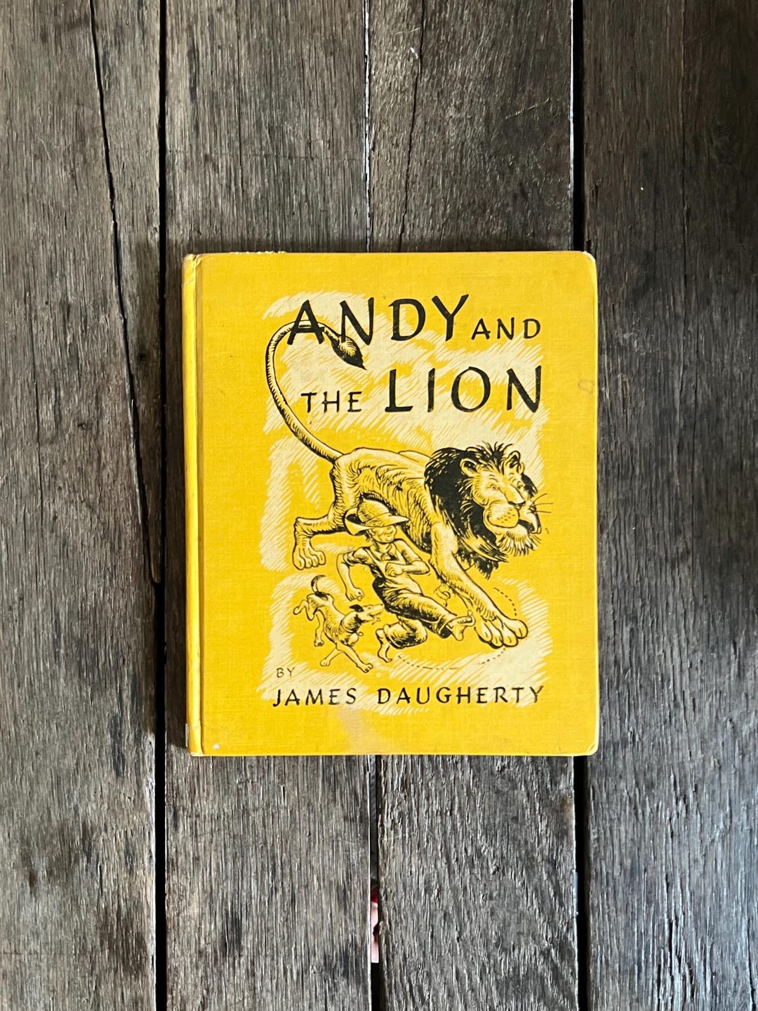 Andy and the Lion Book | James Daugherty | Caldecott Honor | Yellow ...