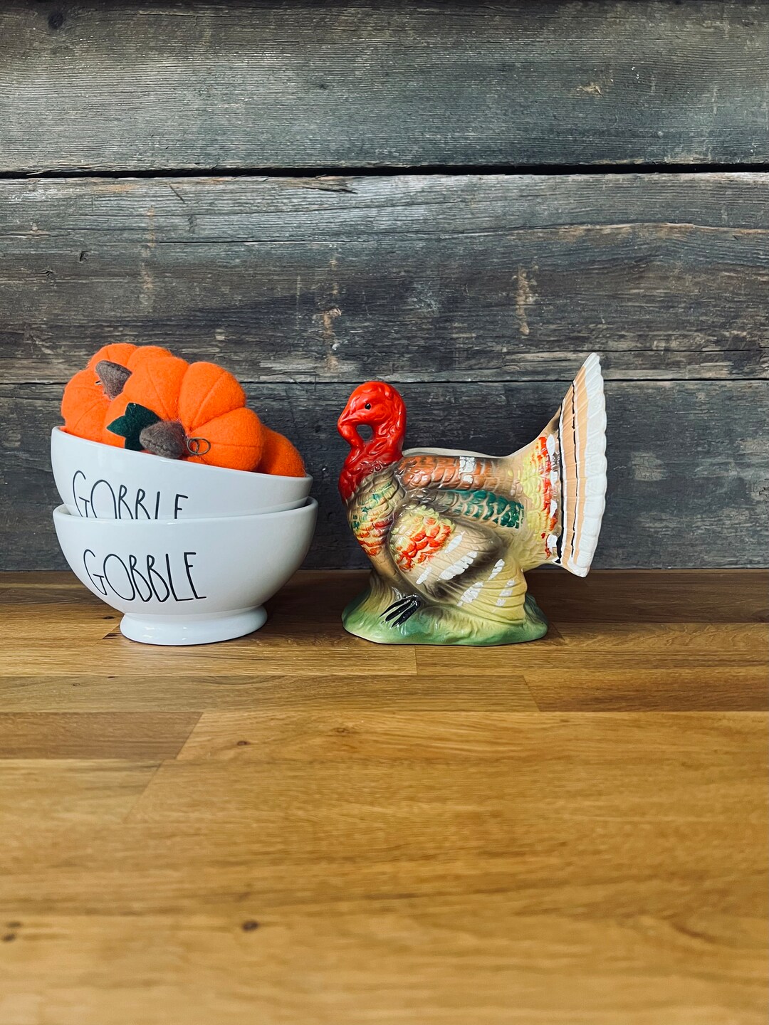 Vintage Hand Painted Ceramic Turkey Planter by RB - Etsy