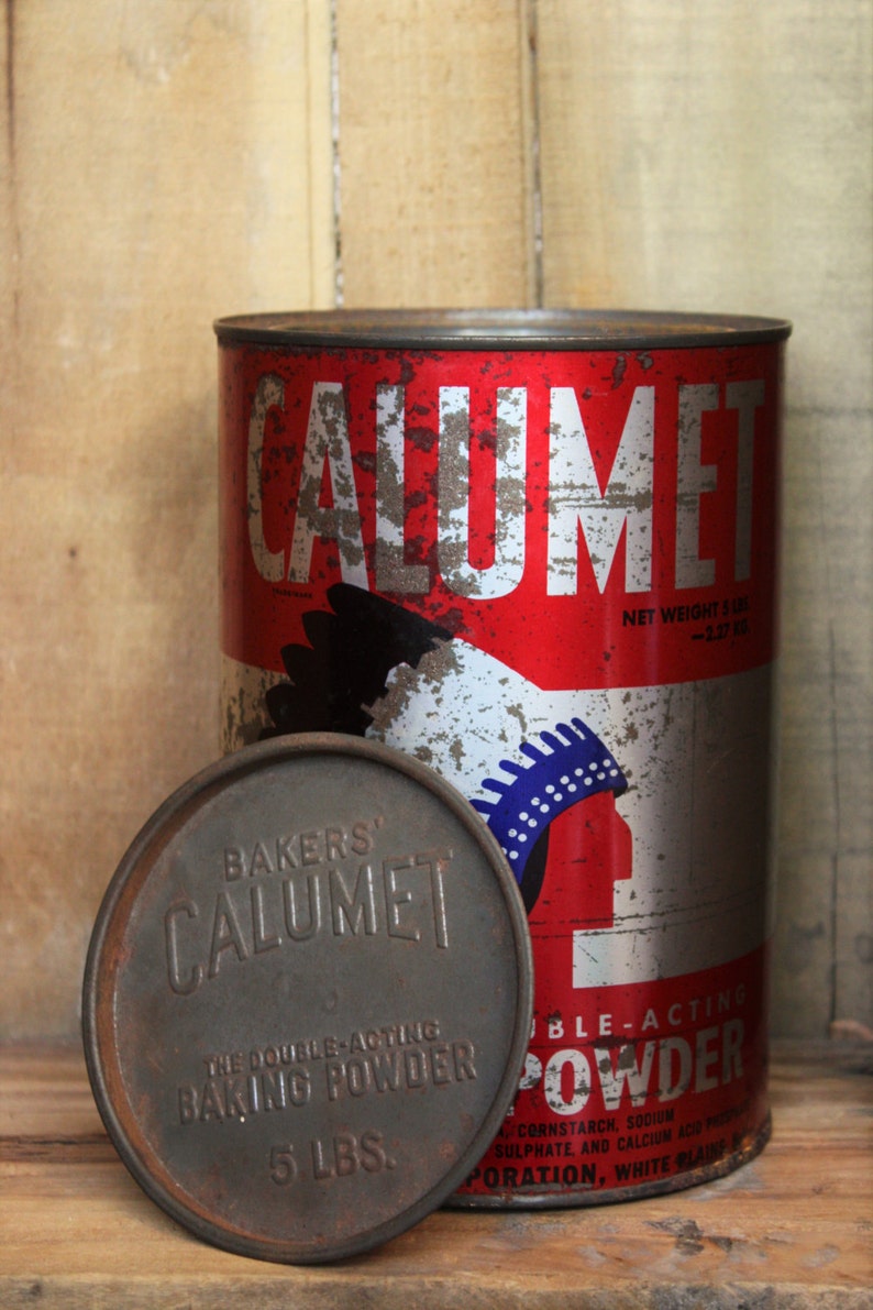 Vintage 5lb Calumet Baking Powder Tin - Etsy