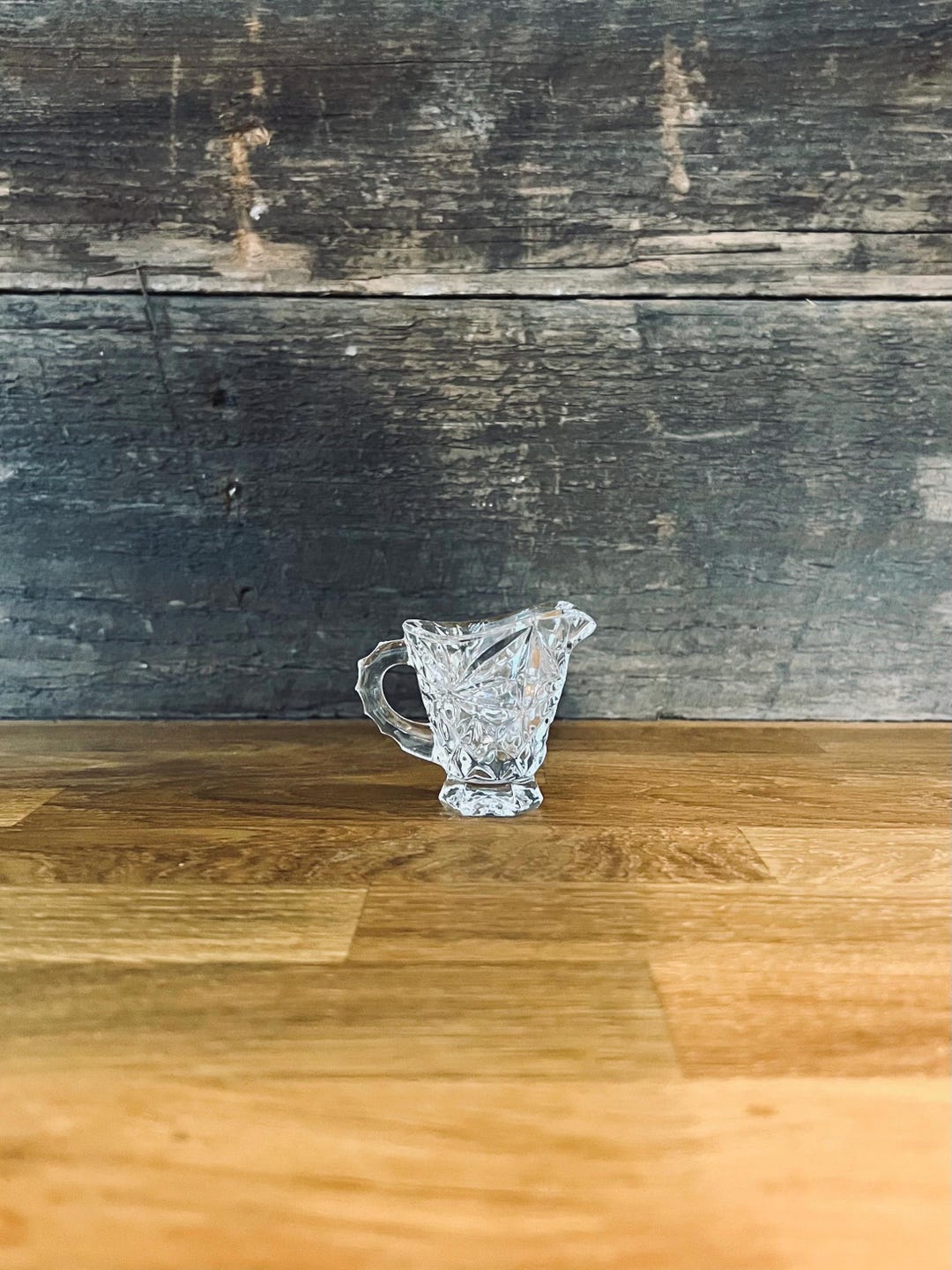 Mini Pressed Glass Creamer Pitcher | EAPG Toy/doll Size | Clear ...