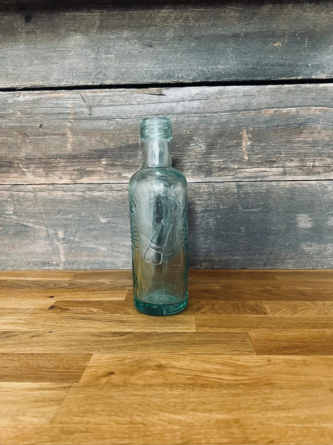 Antique Thos Rothwell & Sons Blue Glass Blob Top Bottle - Etsy