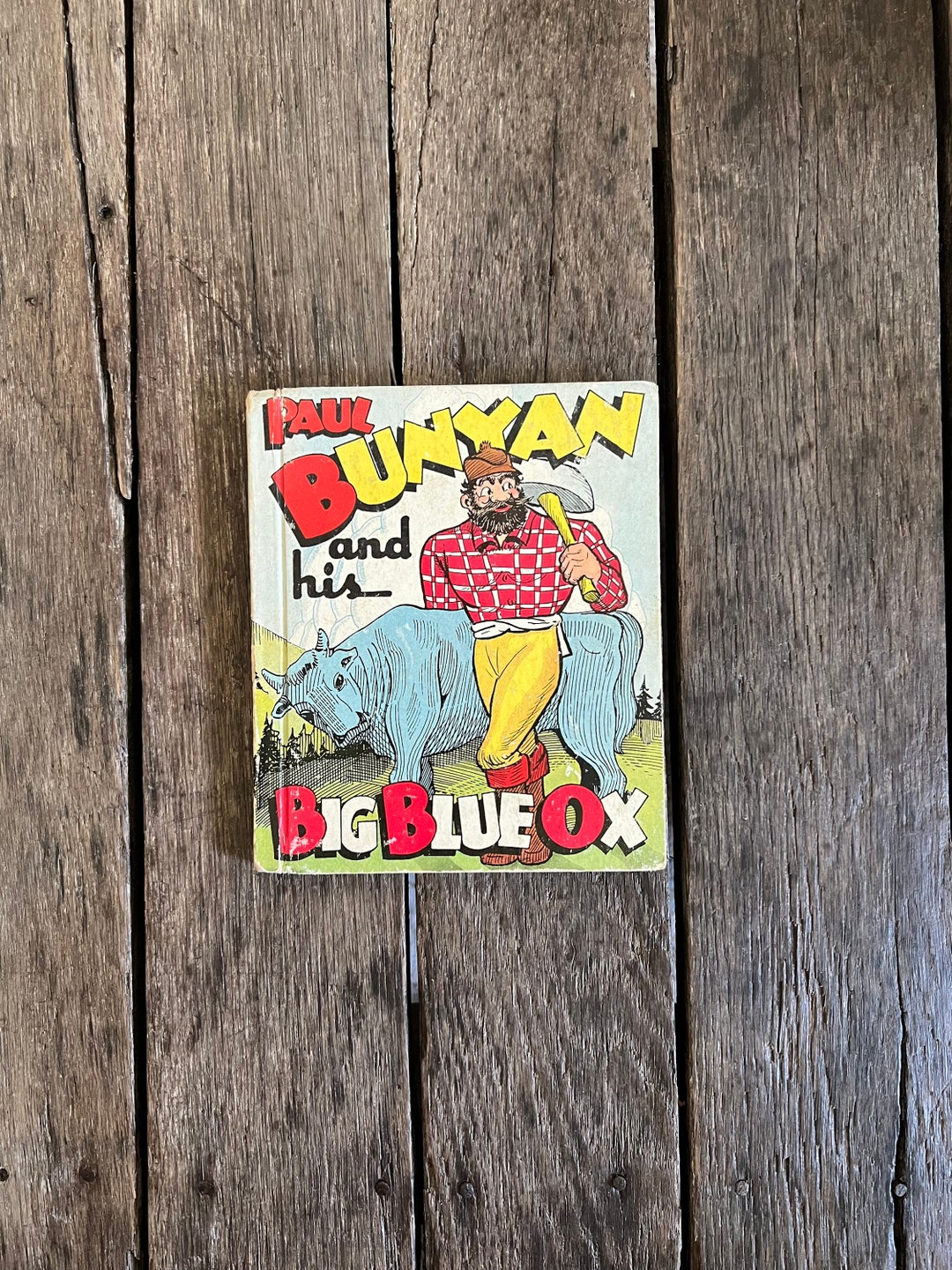 Vintage Paul Bunyan and His Big Blue Ox Book - Etsy