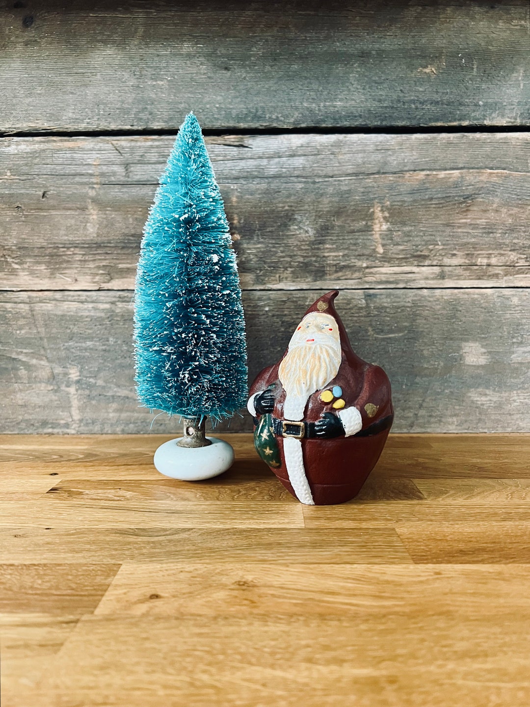 Vintage Cast Iron Santa Claus Still Bank - Etsy