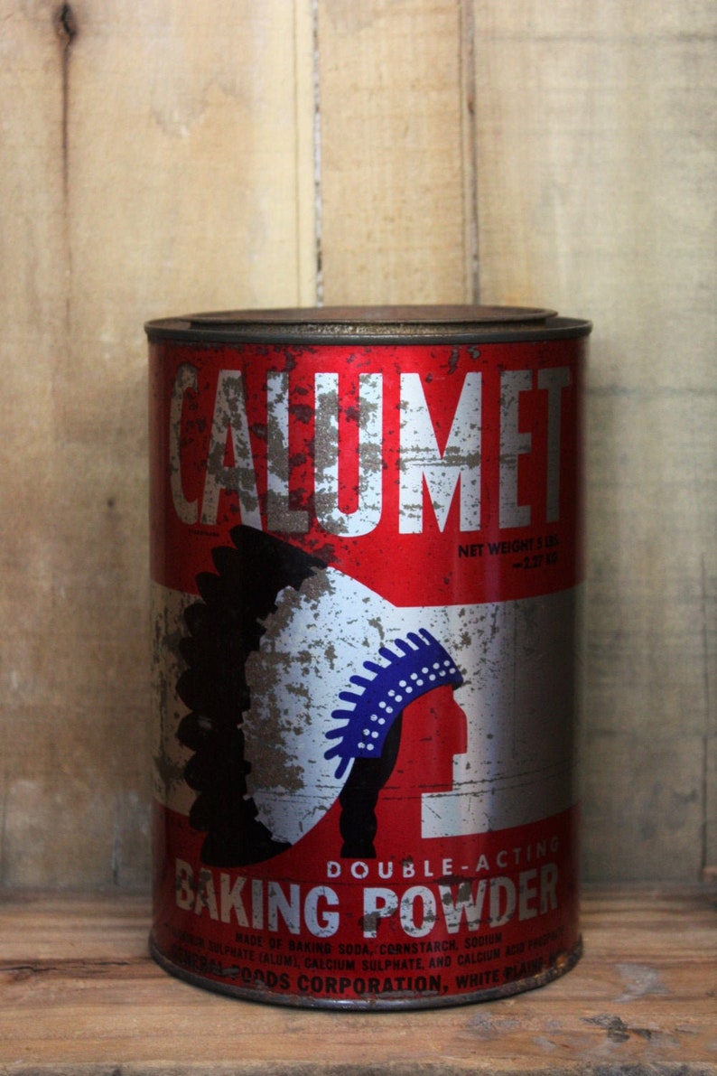 Vintage 5lb Calumet Baking Powder Tin - Etsy