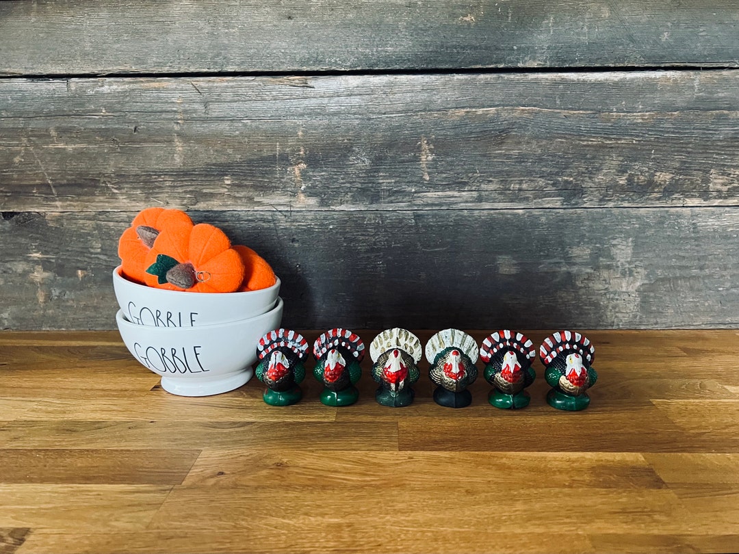 Choice Pair of Small Hand Painted Vintage Plastic Turkeys - Etsy