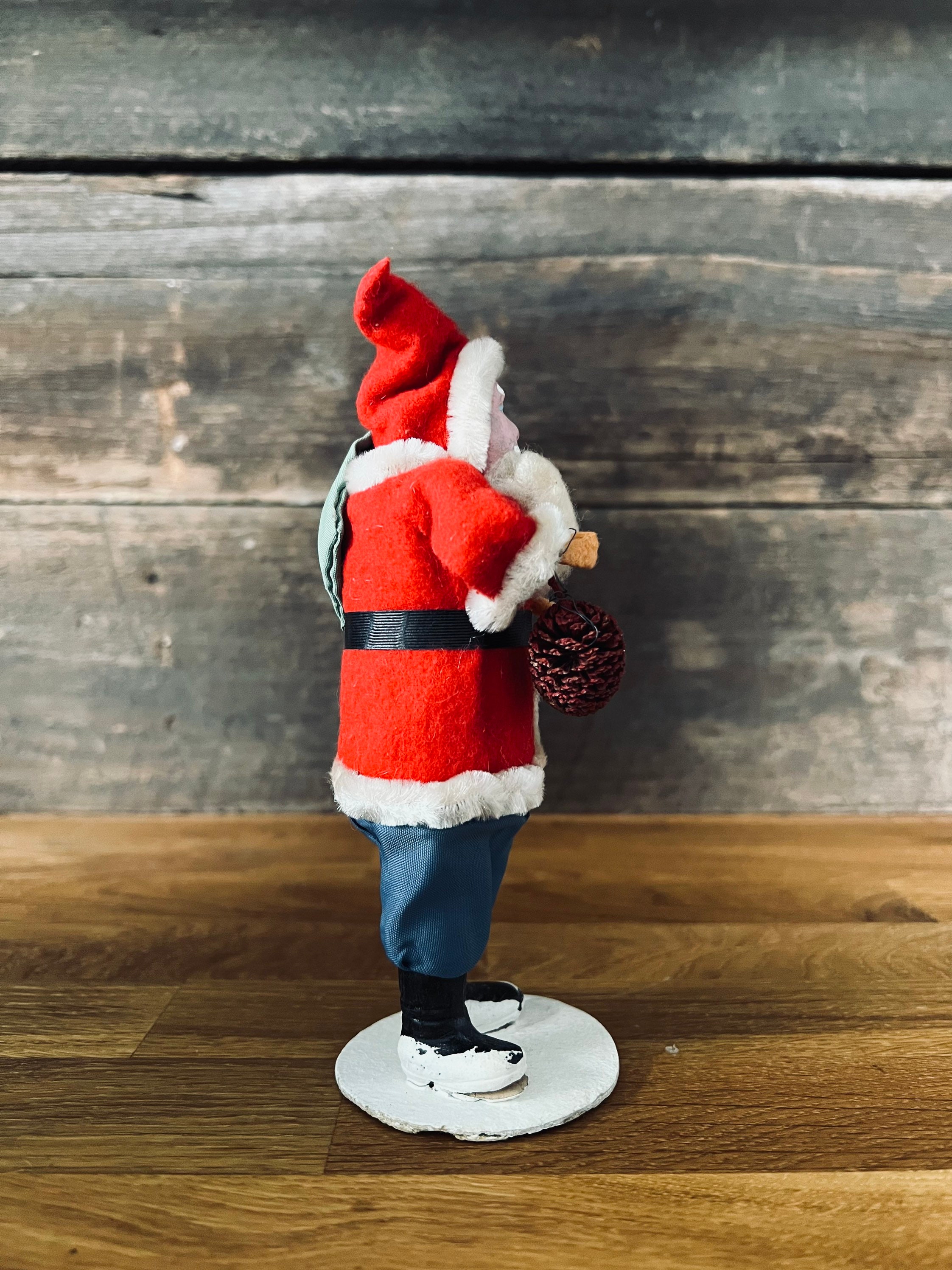 Vintage Paper Mache Santa Figurine With Acorn Made in Japan | Etsy