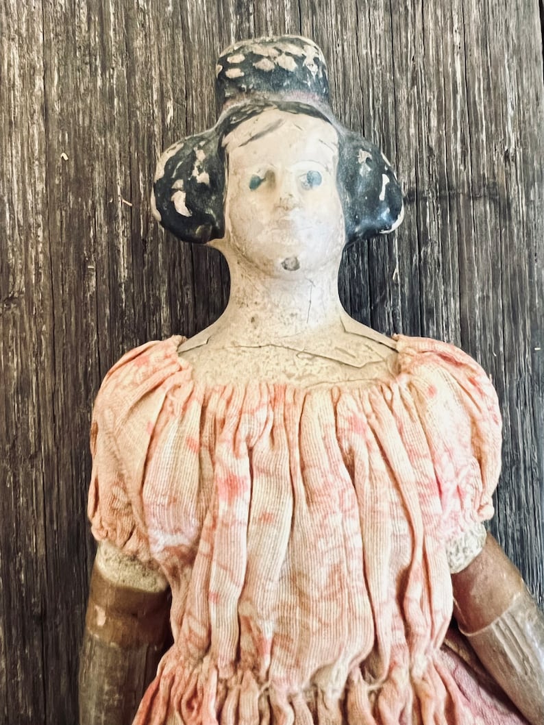 Rare 7" Antique German Milliner Model Doll With Apollo Knot Hairstyle ...