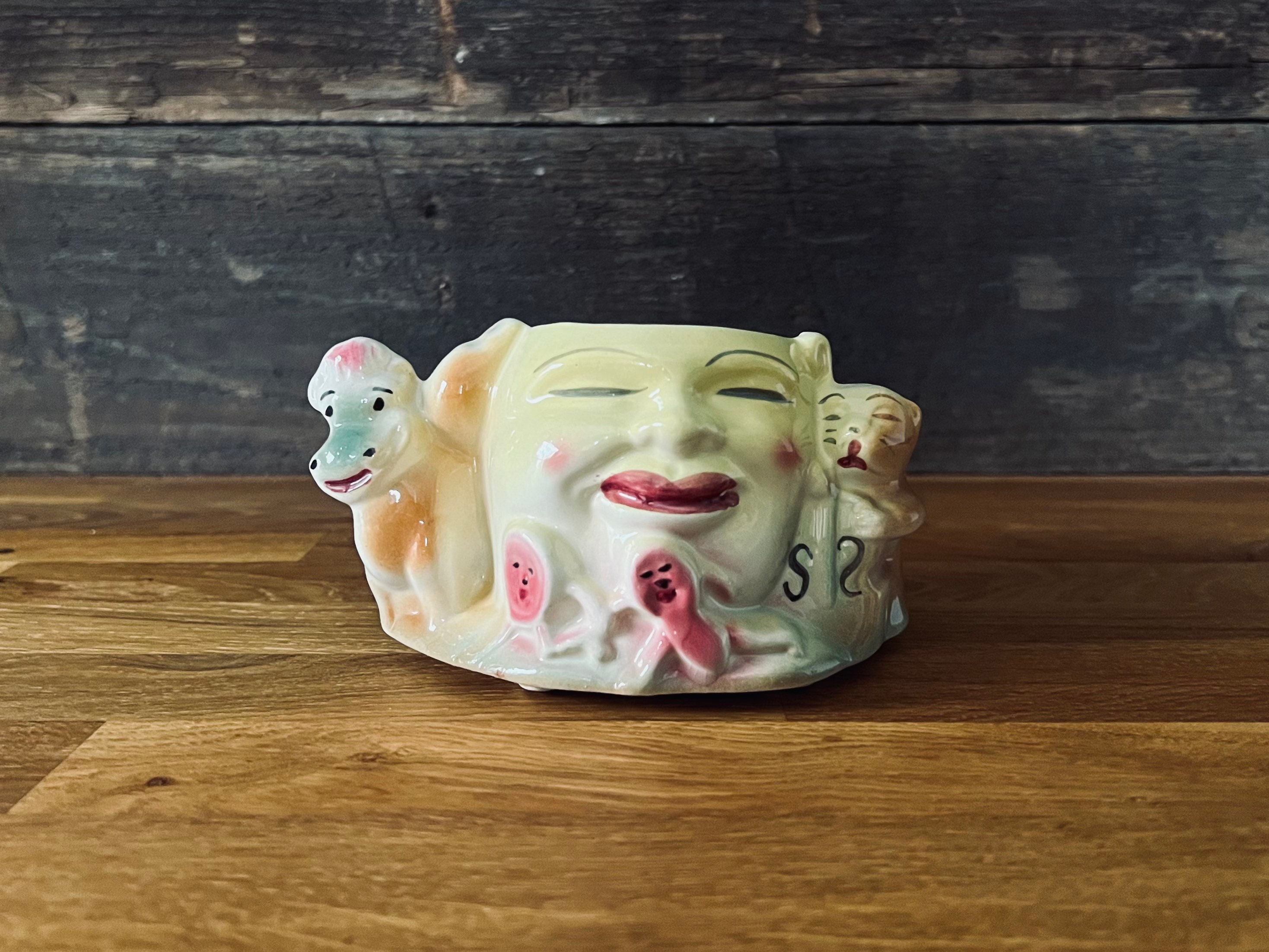 Vintage Hey Diddle Diddle Man in the Moon Planter - Etsy