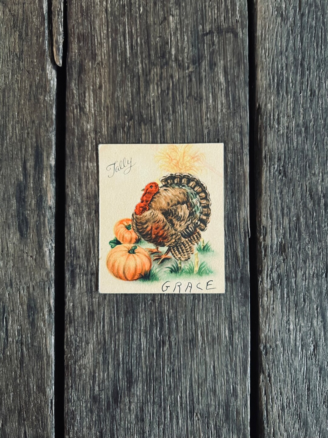 Vintage Thanksgiving Turkey Tally Card - Etsy