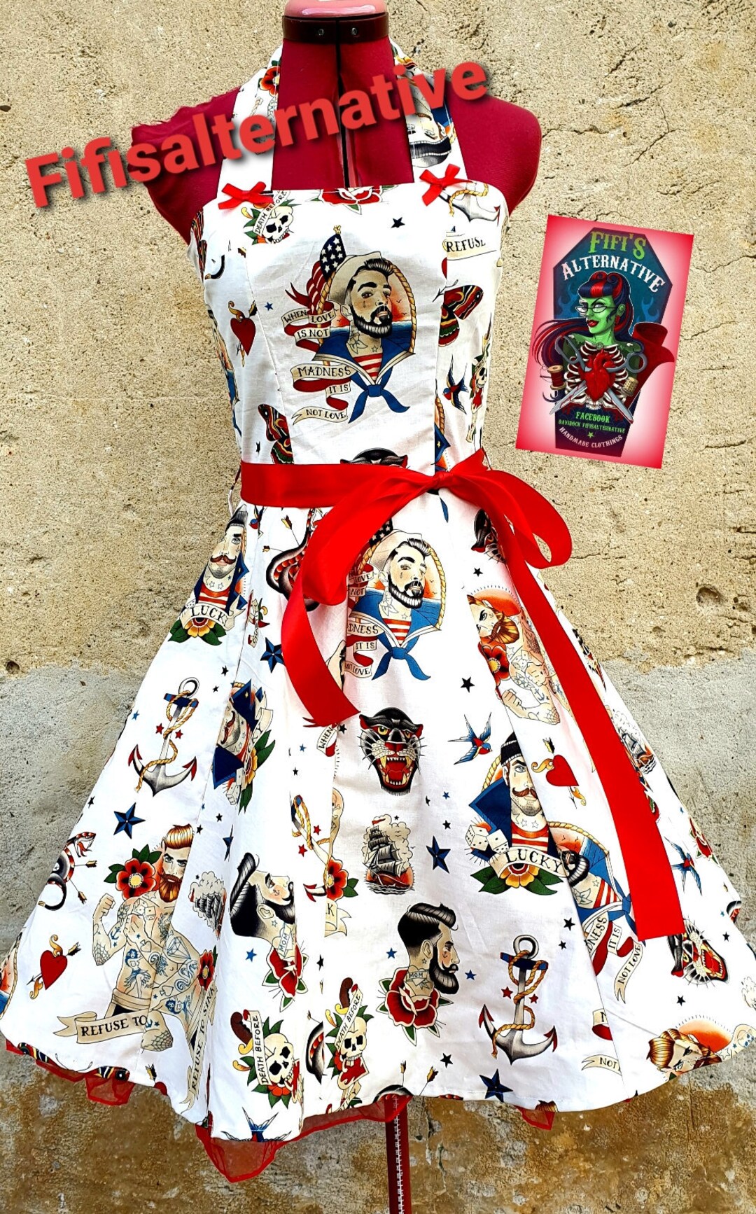 Rockabilly Dress Robe Mexican Day of the Dead Sugar Skulls Horror ...