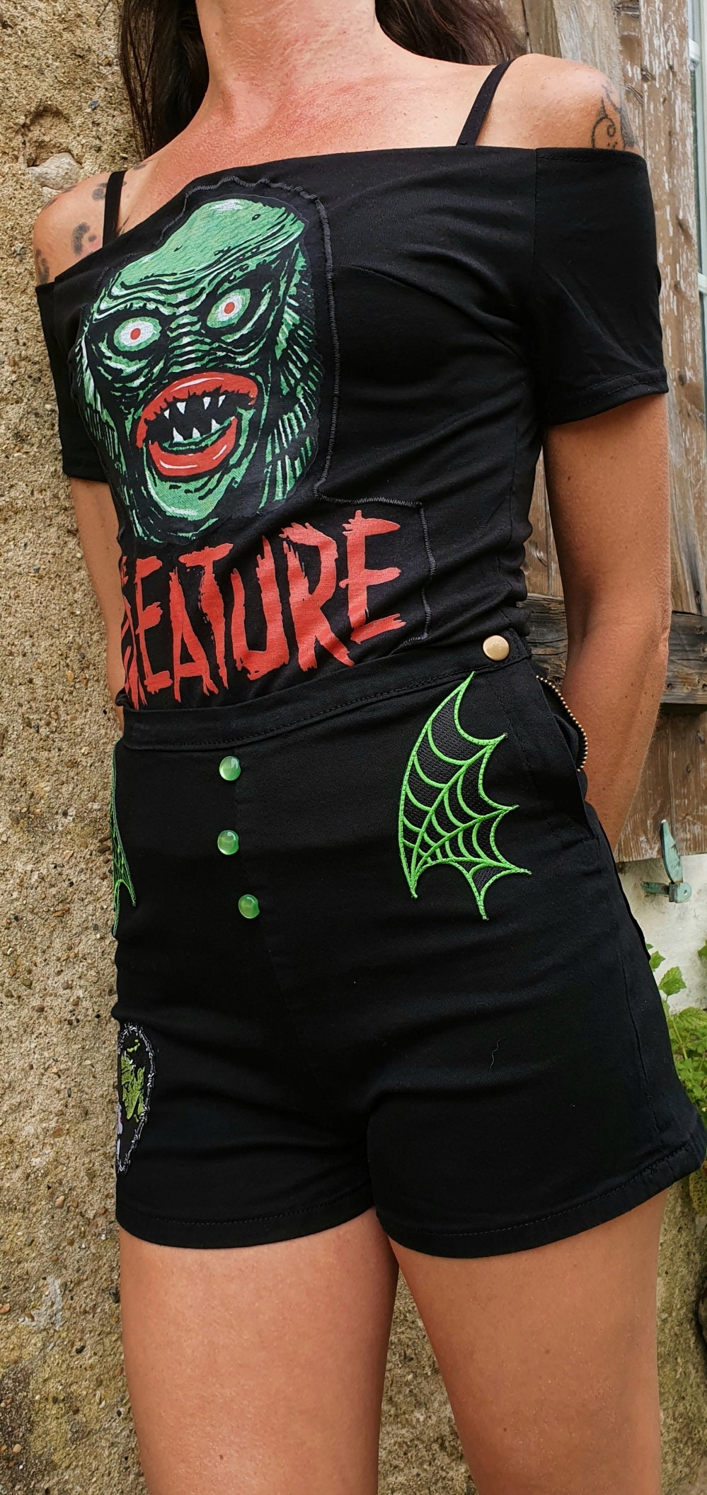 Short Punk Rockabilly Psychobilly Punk Tattoo Kustom Nautical Sailor ...