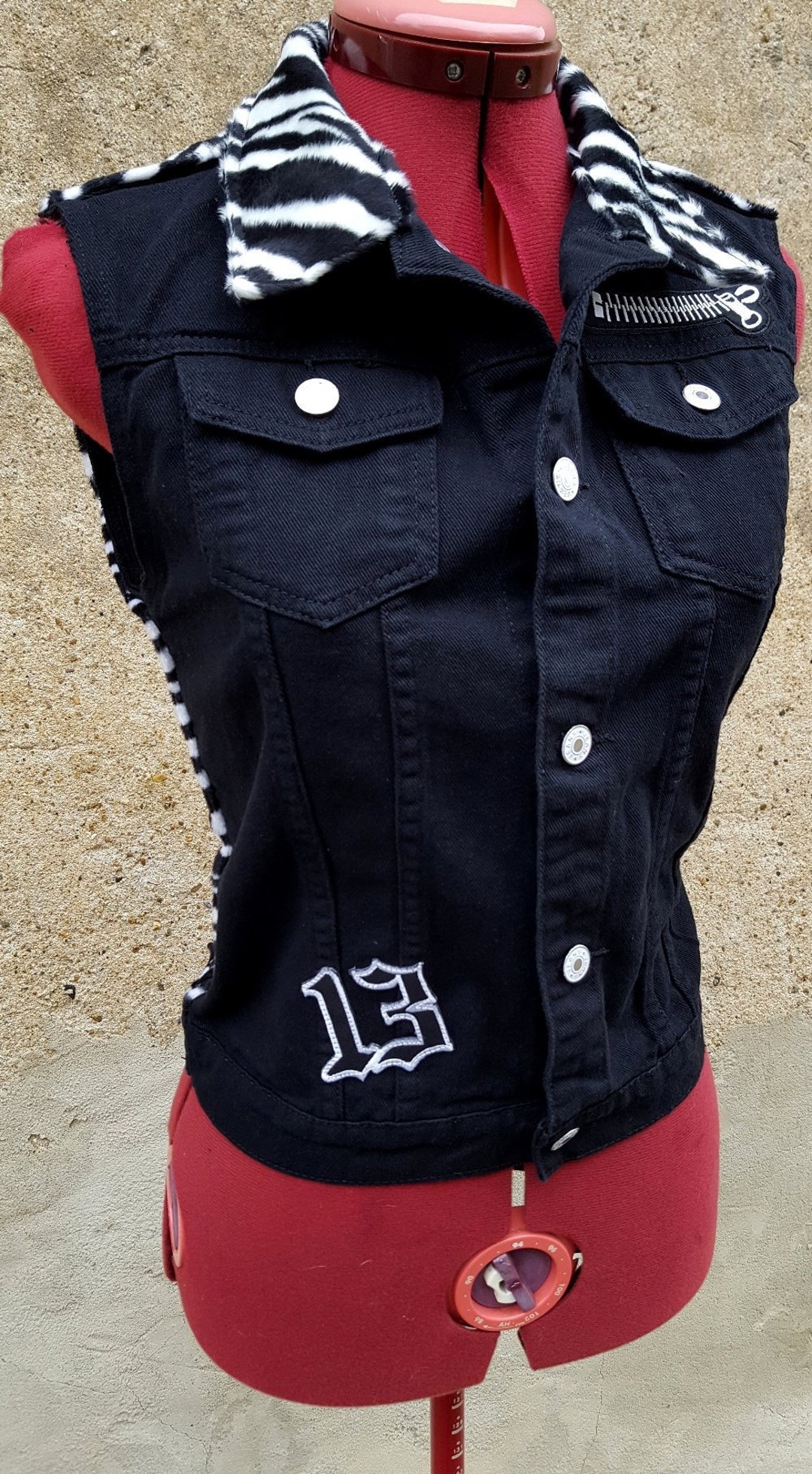 Jacket Psychobilly Punk Zombie Monster Frankenstein Zébré Leopard Skull ...