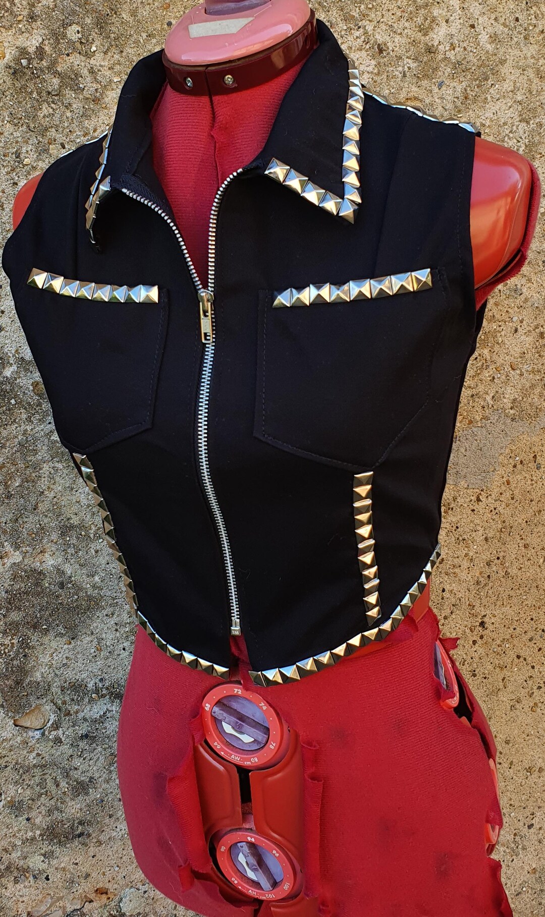 Jacket Psychobilly Punk Rock Leopard Zebra Pvc Vinyl Studs Horror ...