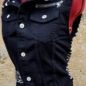 Jacket Psychobilly Punk Zombie Monster Frankenstein Zébré Leopard Skull ...