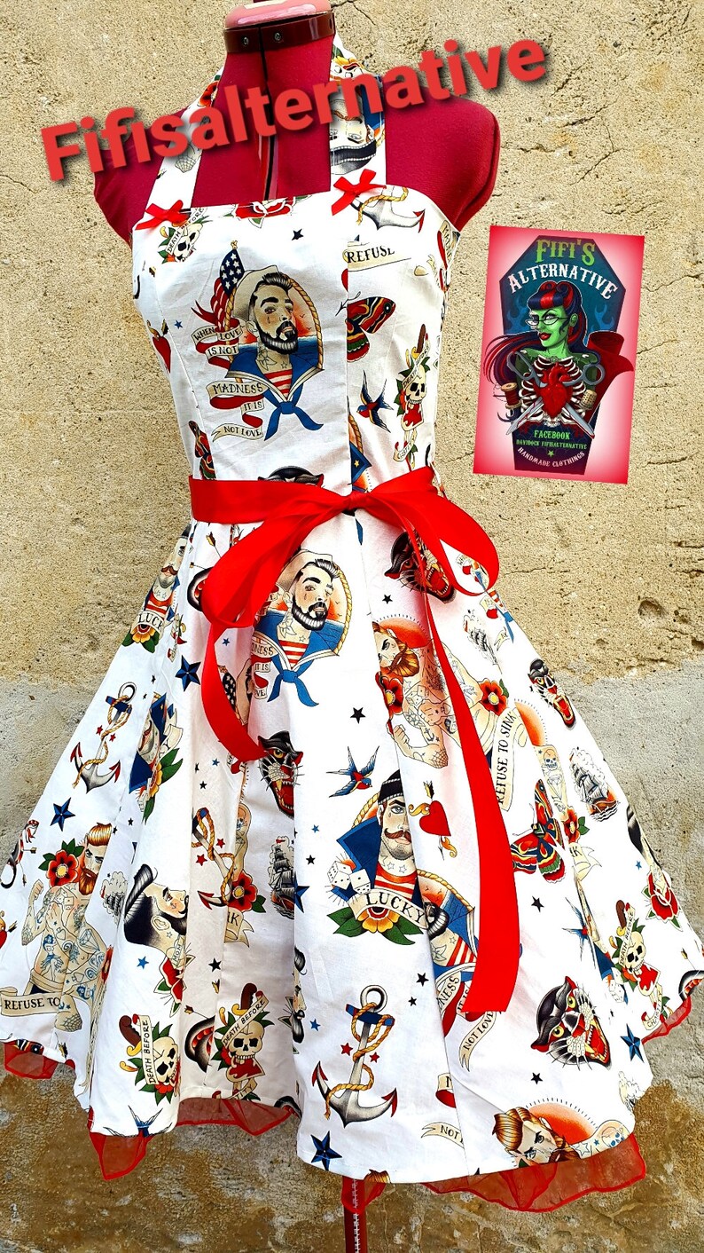 Rockabilly Dress Robe Mexican Day of the Dead Sugar Skulls Horror ...