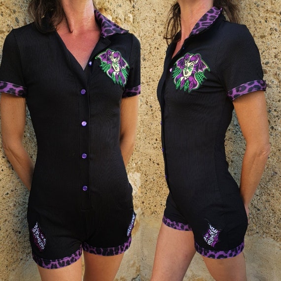 Rockabilly Combishort Playsuit Pin up Tattoo Psychobilly - Etsy