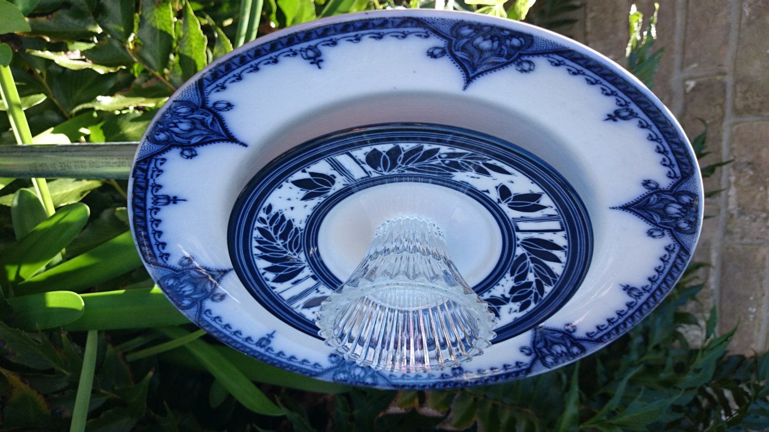 Plate Flower - Blue & White Tulip for the Garden - Etsy