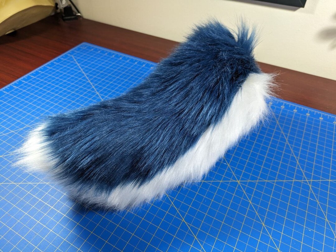 Fursuit Stub Tail - Navy & White - Etsy