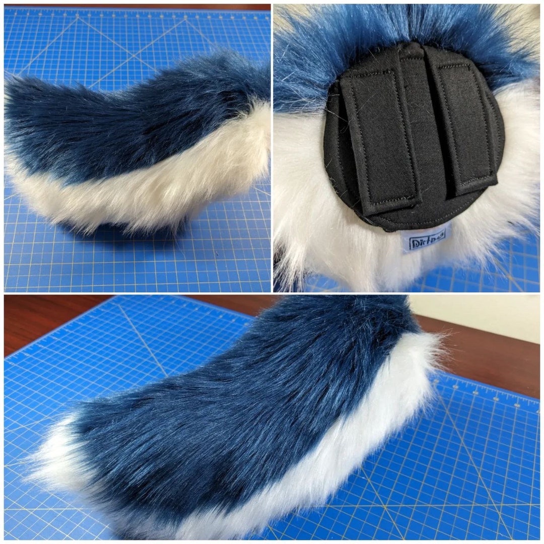 Fursuit Stub Tail Navy & White - Etsy
