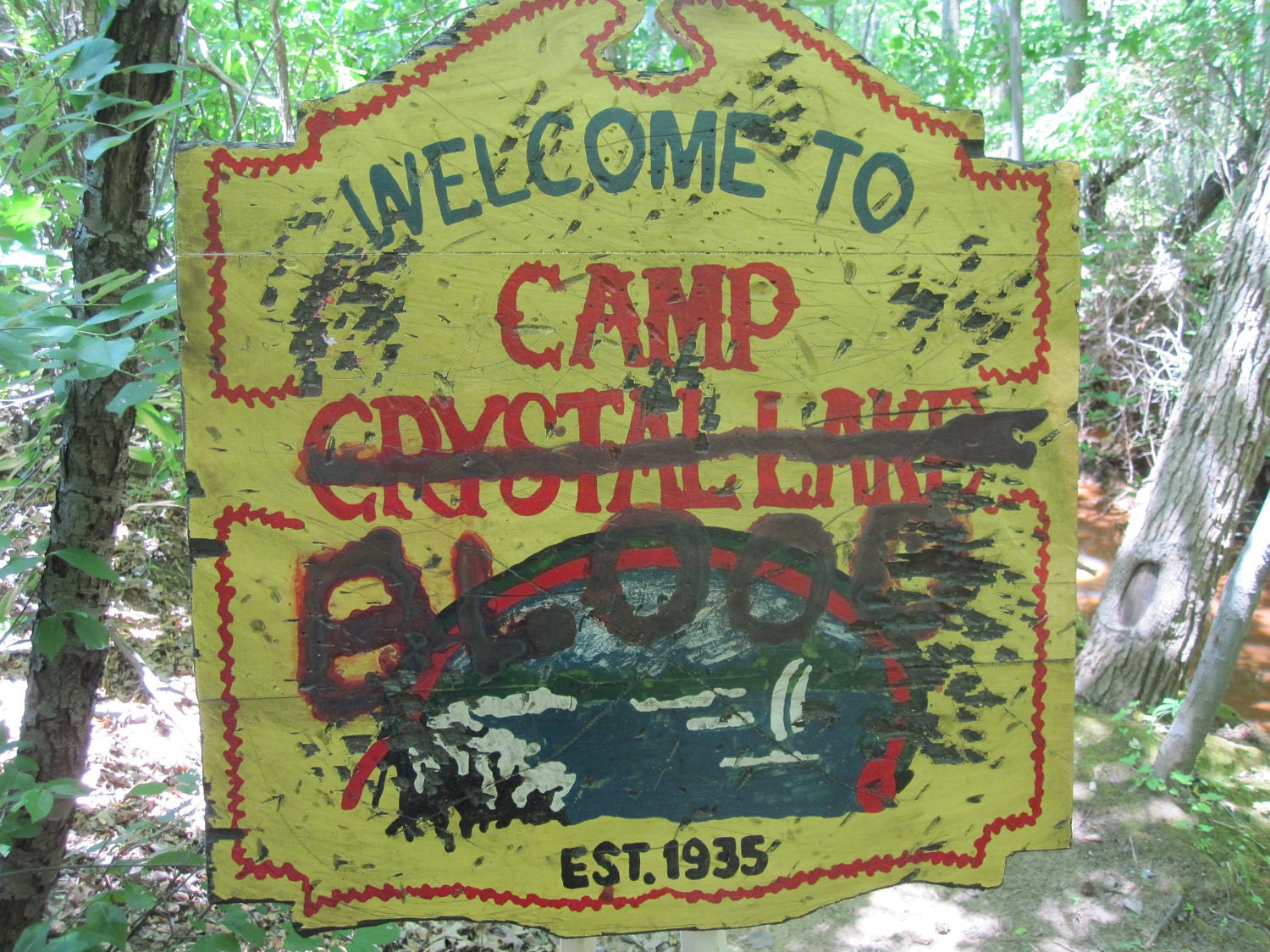 Camp Crystal Lake / Camp Blood Sign - Etsy