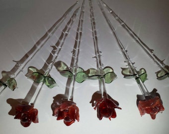Glass roses | Etsy