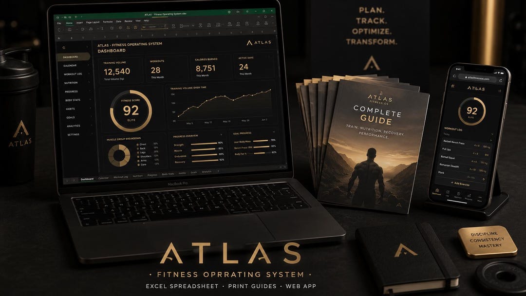 ATLAS Fitness OS | Ultimate Excel, Google Sheets Fitness Planner ...