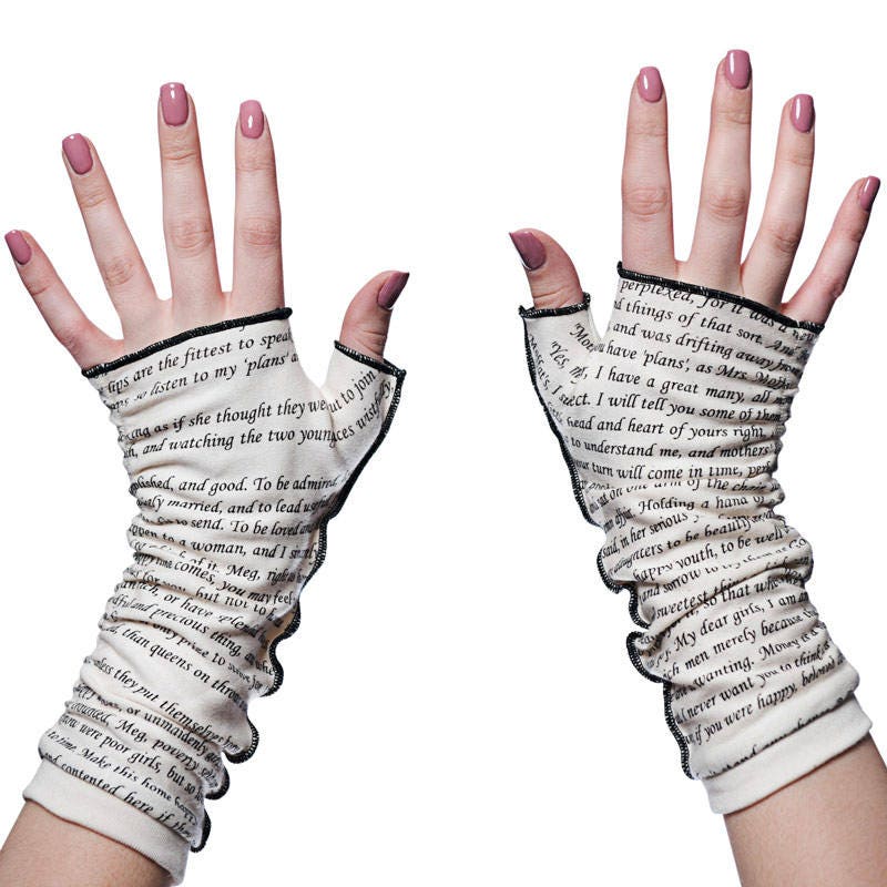Little Women Writing Gloves - Fingerless Gloves, Arm Warmers, Louisa ...