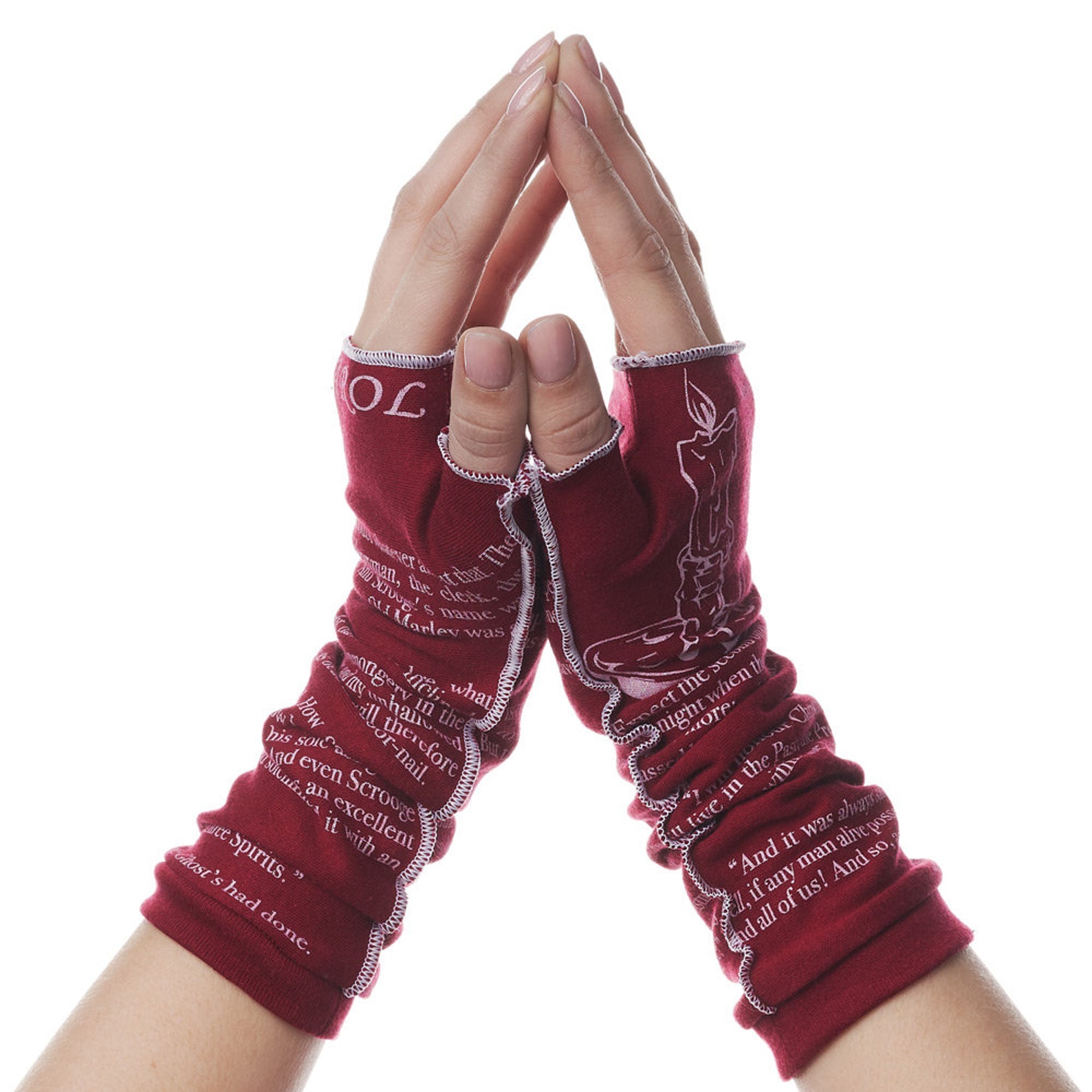 A Christmas Carol Writing Gloves - Fingerless Gloves Cotton, Christmas ...