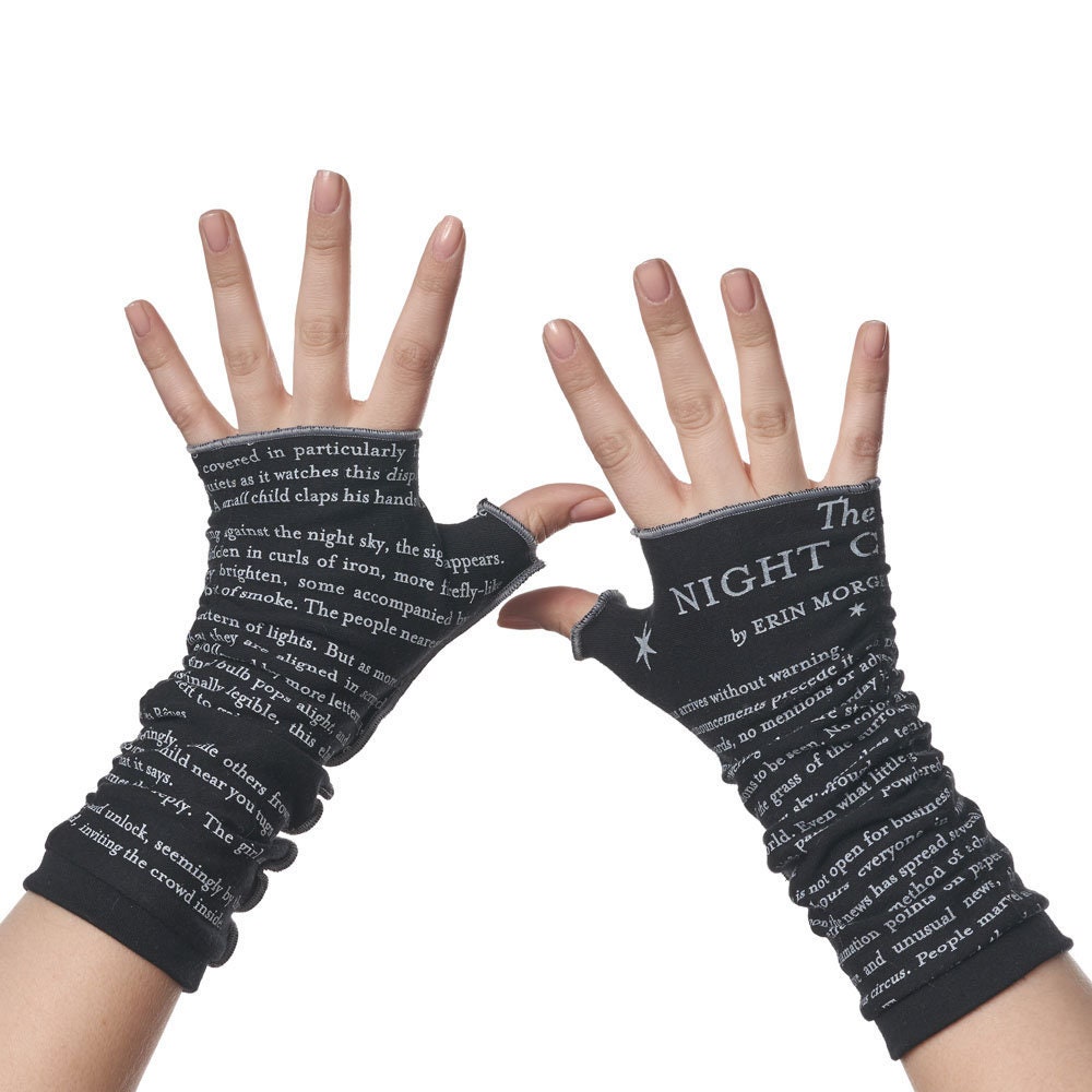 The Night Circus Gloves - Fingerless Gloves Cotton, Arm Warmers Women ...