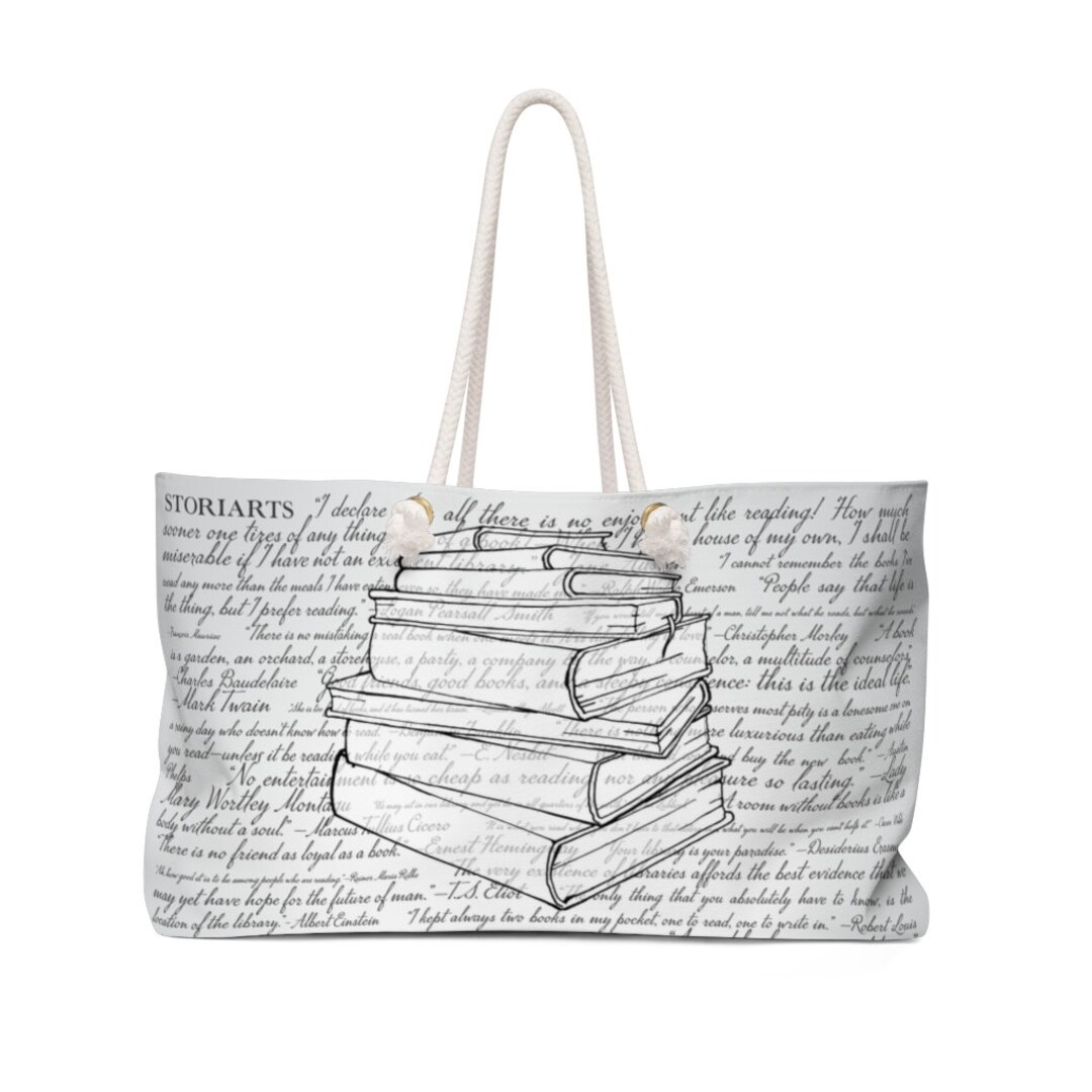 Commit to Lit Weekender Bag - Beach Bag or Tote, Reusable Bag, Classic ...