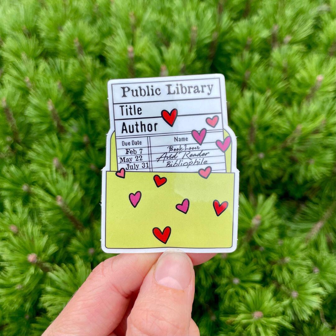 Library Card Sticker - Booklover Sticker Quote Decal Literary Sticker ...