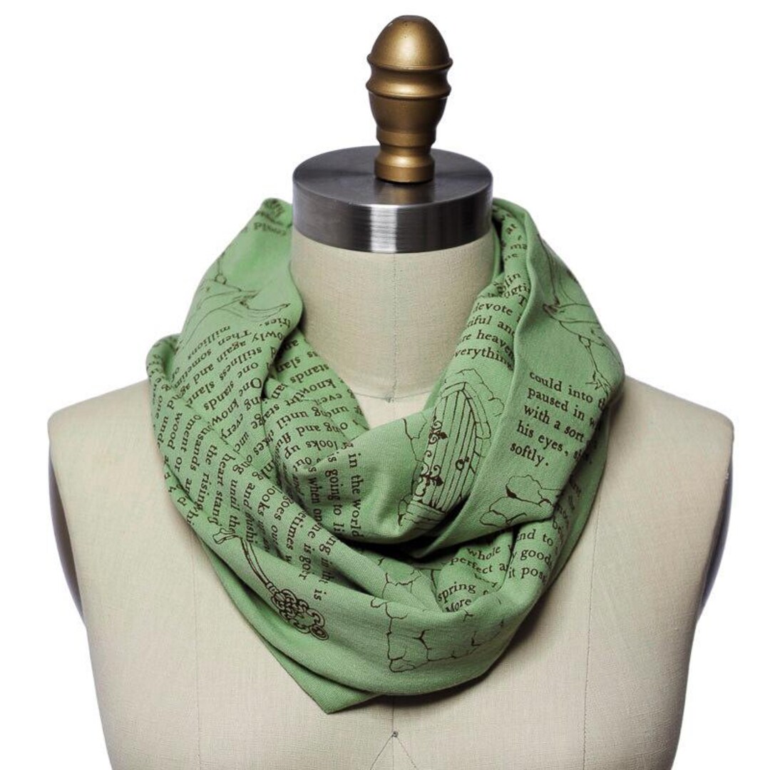 The Secret Garden Book Scarf - Infinity Scarf, Literary Scarf, Frances ...