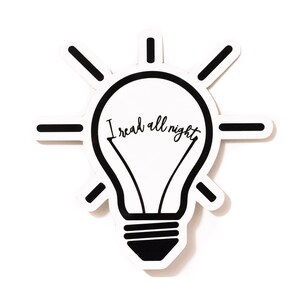I Read All Night Glow in the Dark Sticker - Booklover Sticker, Literary ...