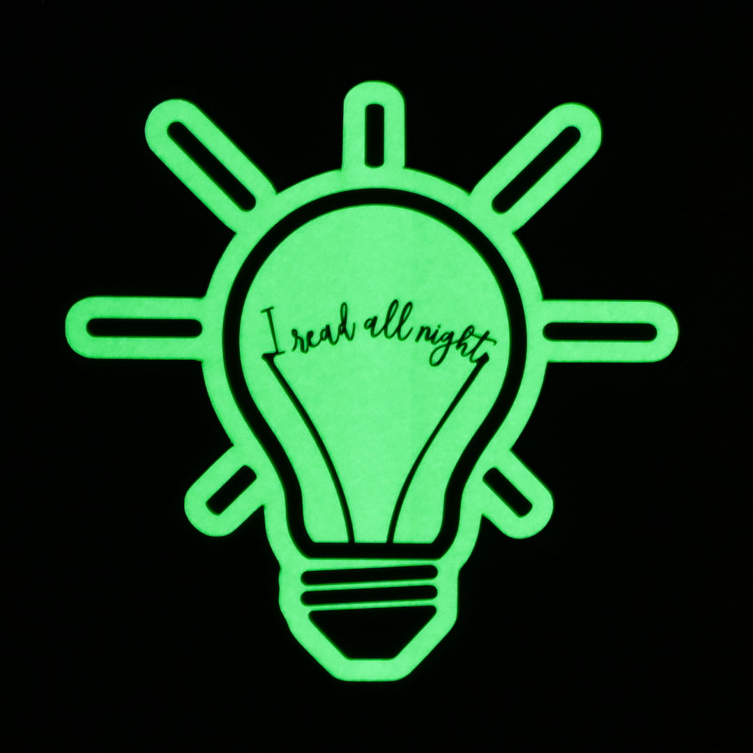 I Read All Night Glow in the Dark Sticker - Booklover Sticker, Literary ...
