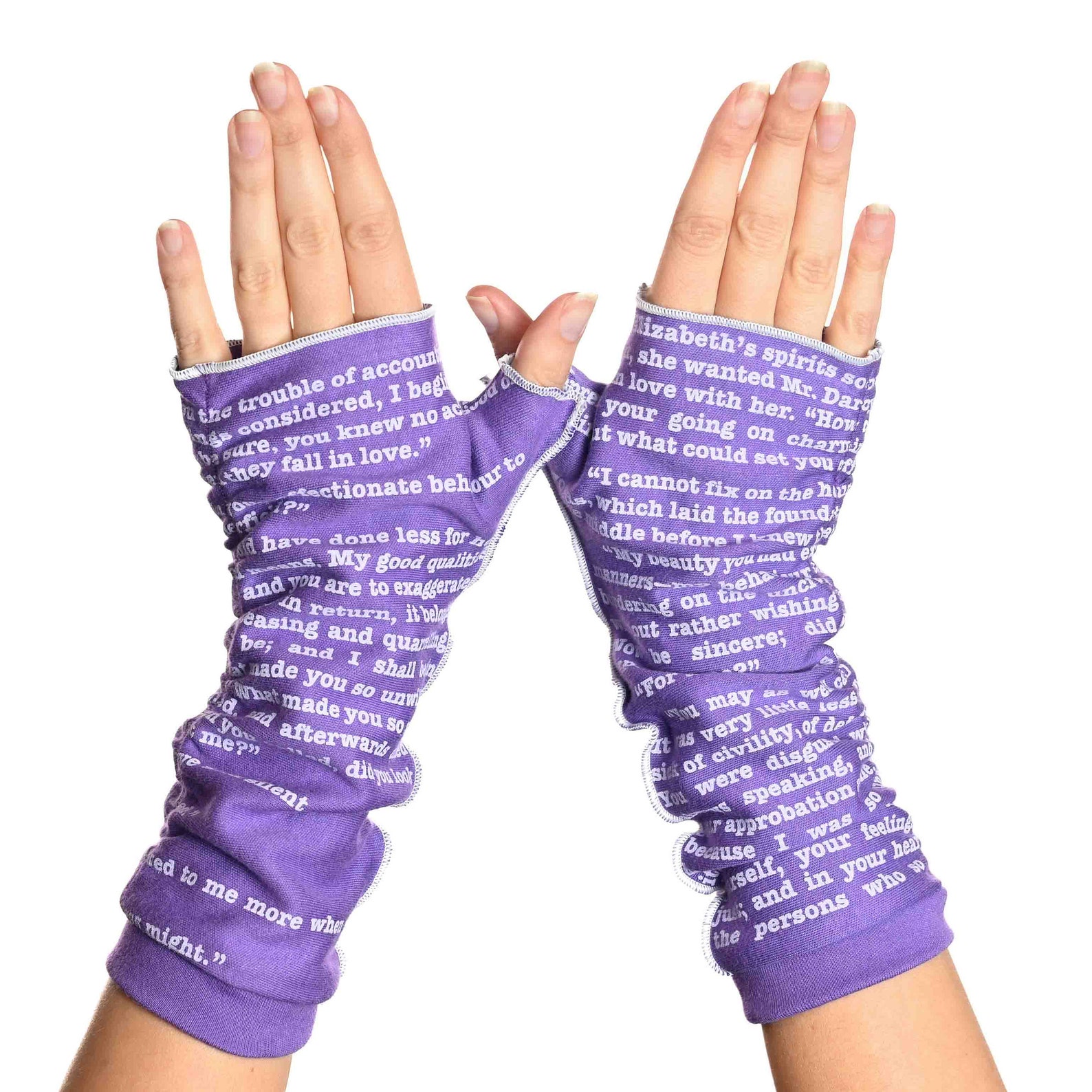 Pride and Prejudice Writing Gloves - Fingerless Gloves, Arm Warmers ...