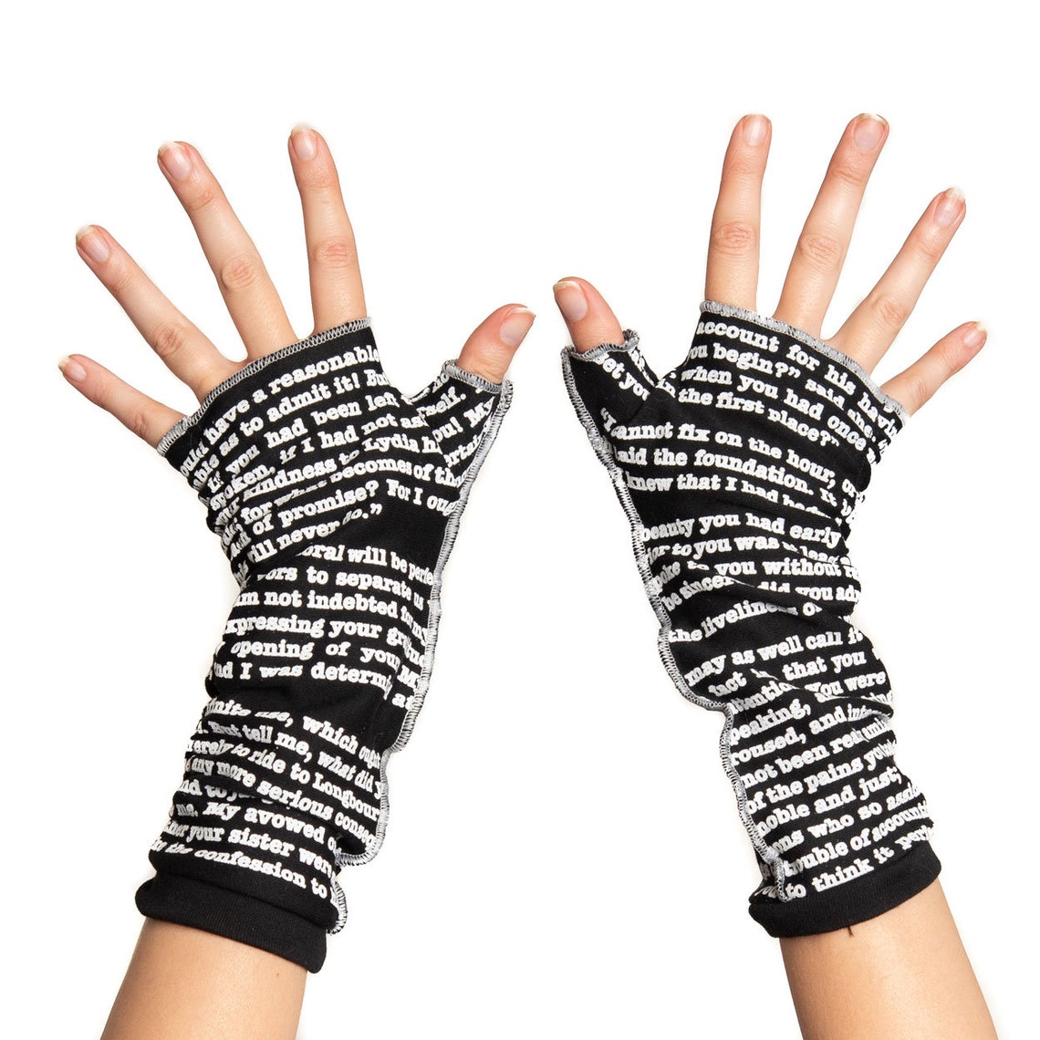 Pride and Prejudice Writing Gloves - Fingerless Gloves, Arm Warmers ...